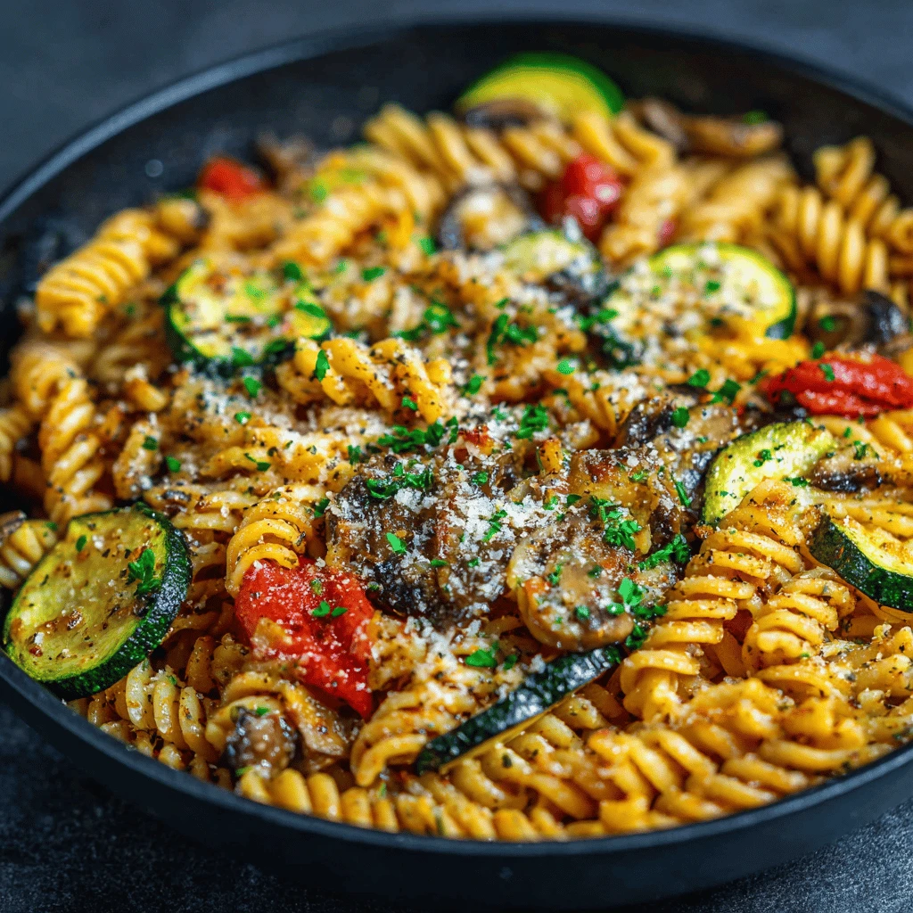 Vegan One-pan Rotini Pasta Dinner Ideas – dishbyamanda.com