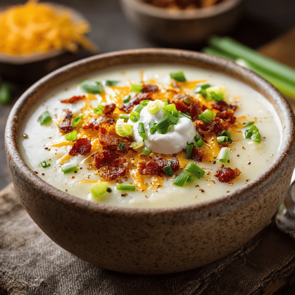 Crockpot Loaded Potato Soup With Leek – dishbyamanda.com